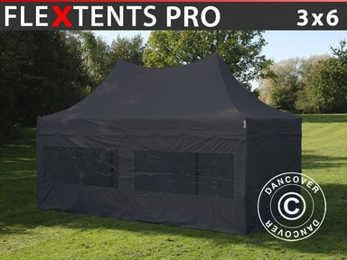 Foldetelt FleXtents PRO Peak Pagoda 3x6m Sort, Inkl. 6 | Elgiganten ...