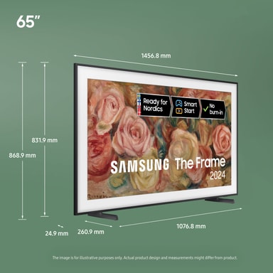 Samsung 65” The Frame 4K QLED Smart TV (2024) - Elkjøp | Elkjøp