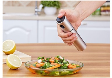 Sprayflaske for olje / eddik i rustfritt stål - Elkjøp