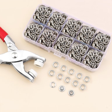 Trykknapper med verktøy 50 stk Sølv - Elkjøp