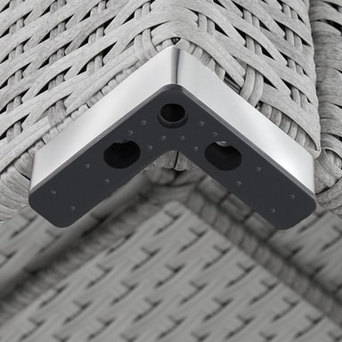 Puff poly rotting, med pute - lysegrå - Elkjøp