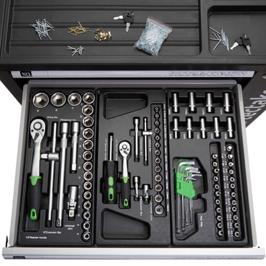 Verktøyvogn med verktøy 1399 stk - grå - Elkjøp