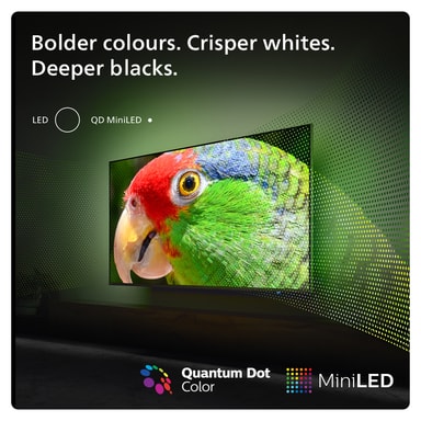 Philips 75” The Xtra PML9009 4K QD Mini-LED Ambilight TV (2024) - Elkjøp