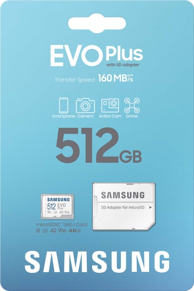 Samsung EVO Plus mikro SD-kort (512GB) - Elkjøp | Elkjøp