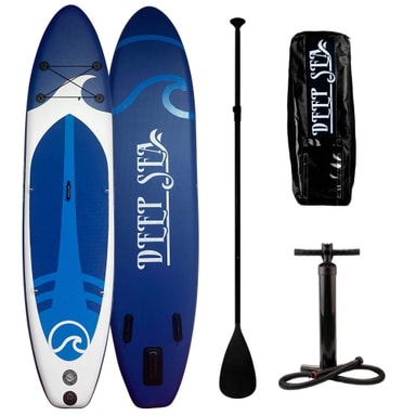 Deep Sea SUP Board sæt XXL 330cm, Blå-hvid | Elgiganten | Elgiganten