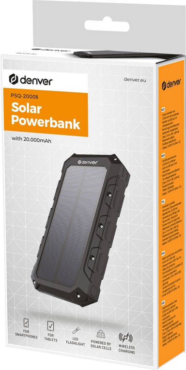 Denver 20000mAh Solar powerbank - Elkjøp | Elkjøp