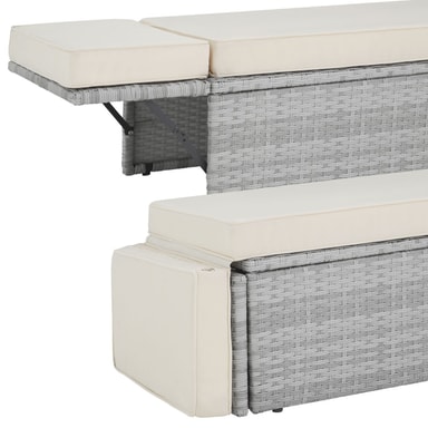 Hagemøbel sofa poly rotting Korfu - lysegrå - Elkjøp