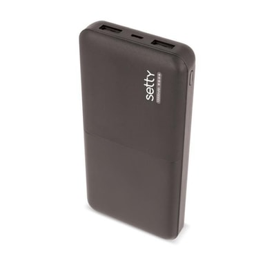 Setty Powerbank 10000 mAh Svart - Elkjøp
