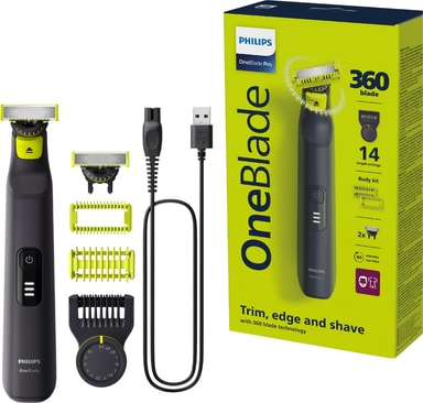 Philips OneBlade Pro 360 skjegg- og kroppstrimmer QP6542/15 - Elkjøp ...