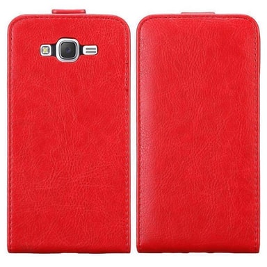 Samsung Galaxy J7 2015 deksel flip cover (rød) - Elkjøp