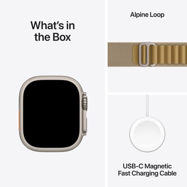 Apple Watch Ultra 2 49mm GPS+CEL (Naturlig Titan/Tan Alpine Loop) S ...