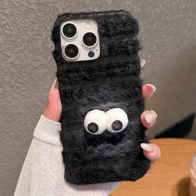 Fluffy Backshell for iPhone 16 Pro Max - Googly Eyes / Svart - Elkjøp ...