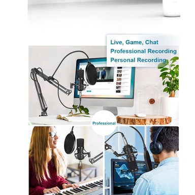 Studio Live Streaming Kringkasting Opptaksmikrofon Youtube - Elkjøp ...