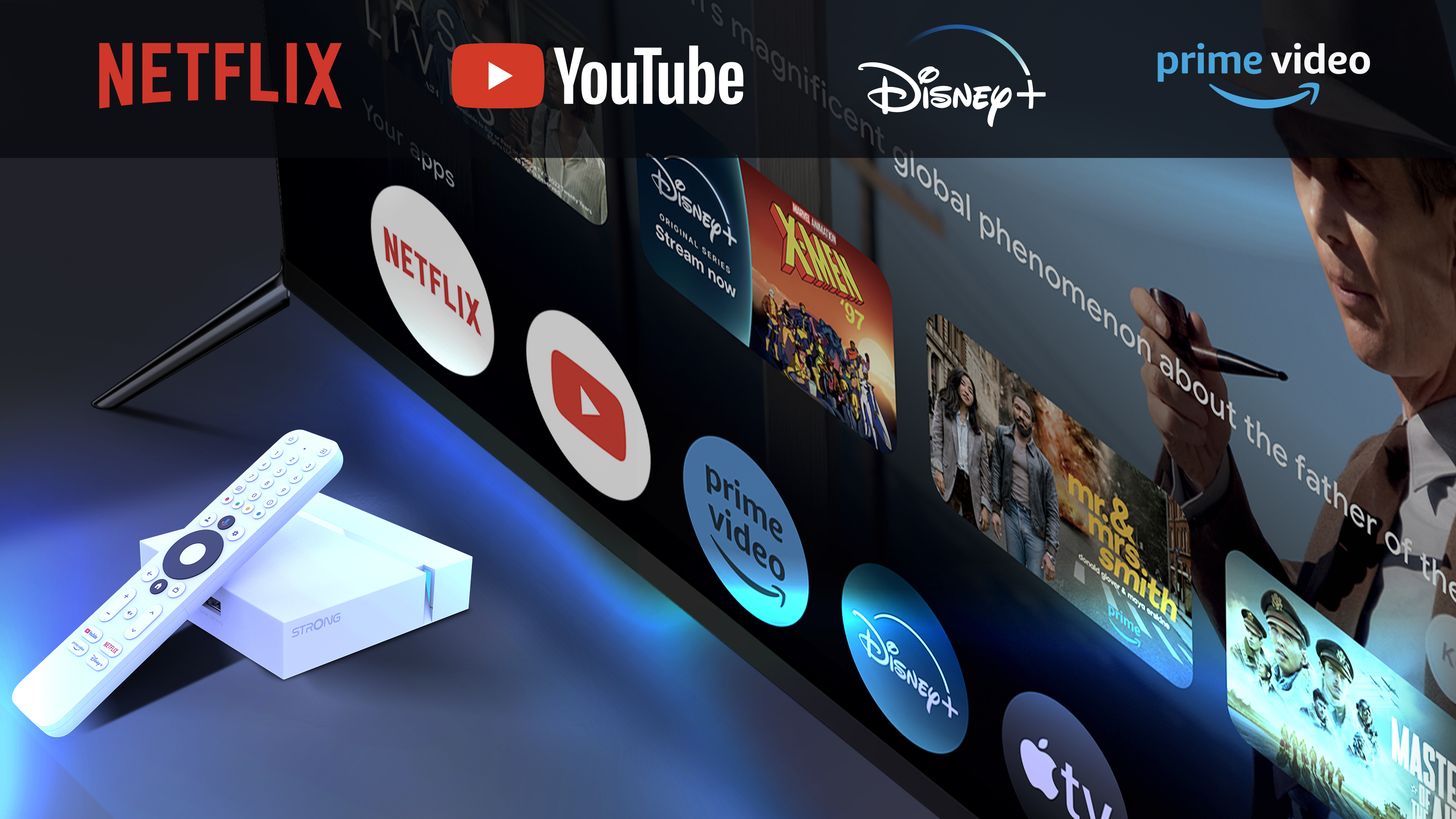 Strong Leap S3+V2 Google TV Box 4K UHD strømmeenhet (hvit) - Elkjøp ...