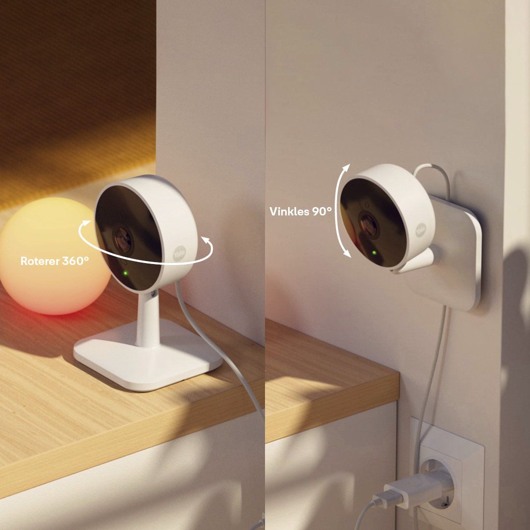 Yale FullHD smart innendørs sikkerhetskamera - Elkjøp | Elkjøp